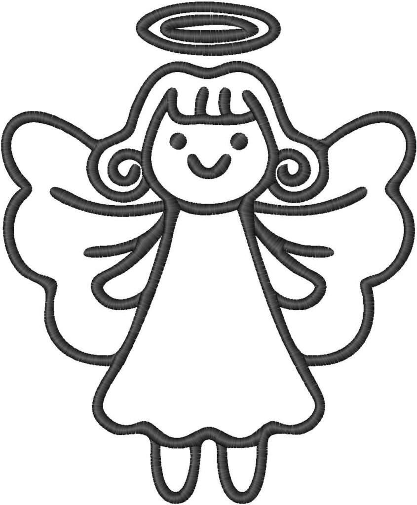 Angel Embroidery Design, 7 sizes, Angel Embroidery, Small Angel ...