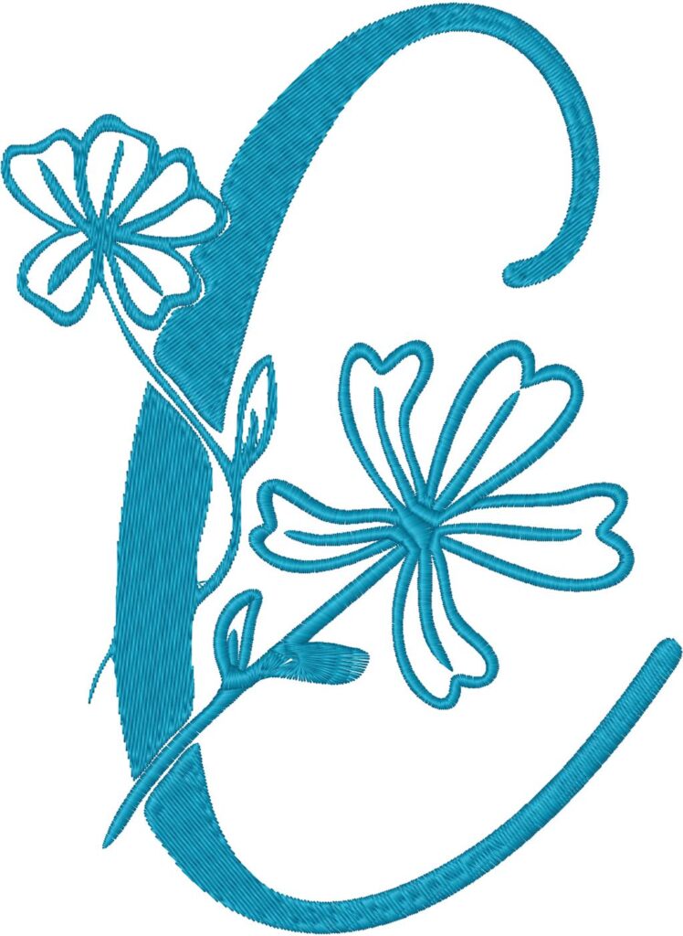 Letters C Embroidery Design, 5 sizes, Letters C Embroidery, Large ...