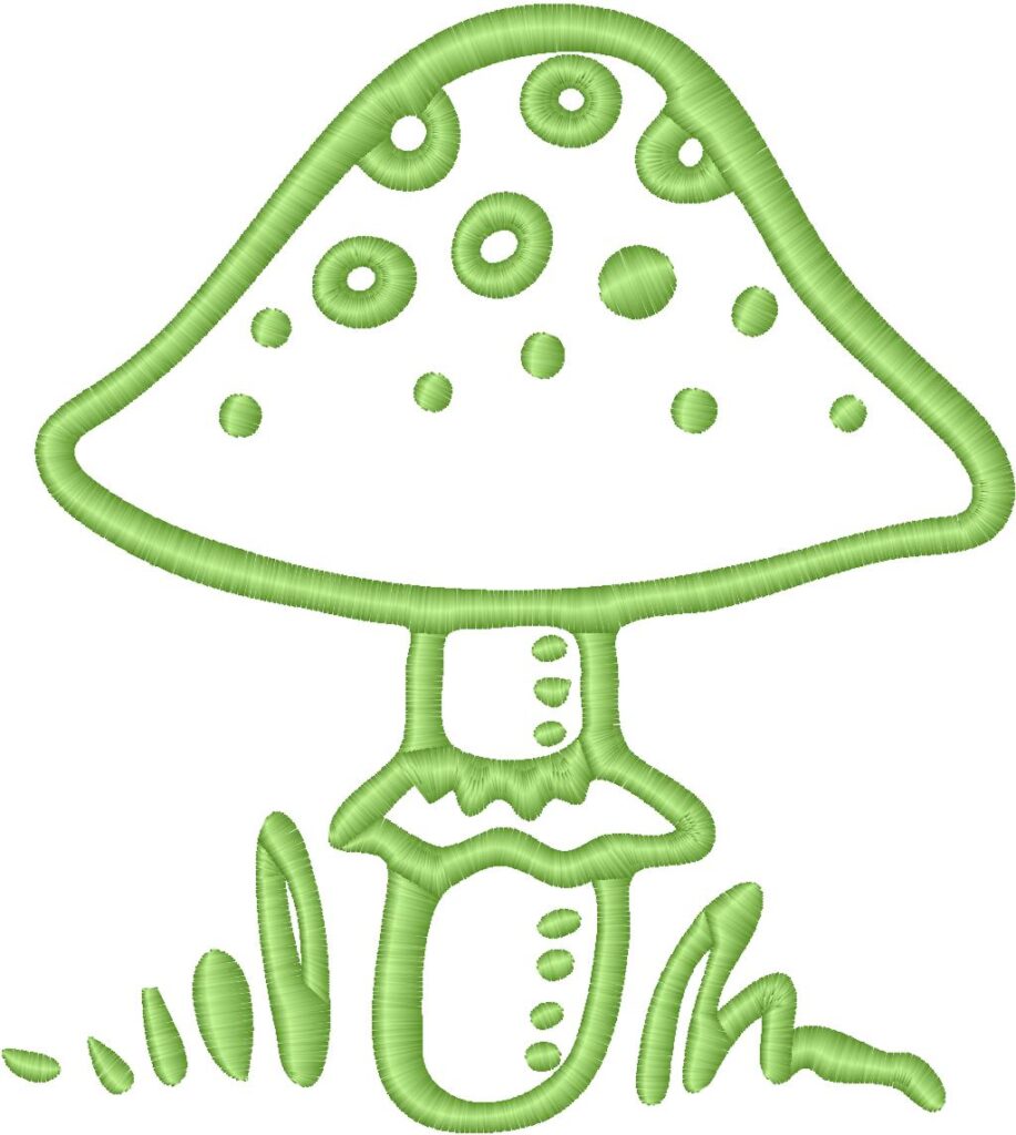 Mushroom Embroidery Design, 7 sizes, Machine Embroidery Design ...