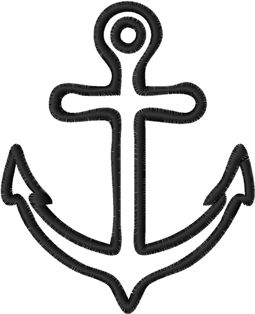 Anchor Embroidery Design, 7 sizes, Machine Embroidery Design, Anchor ...