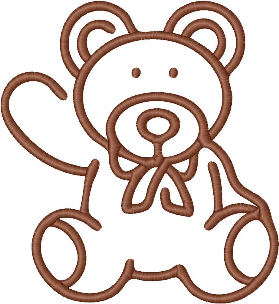 Bear Embroidery Design, 7 sizes, Machine Embroidery Design, Bear shapes ...