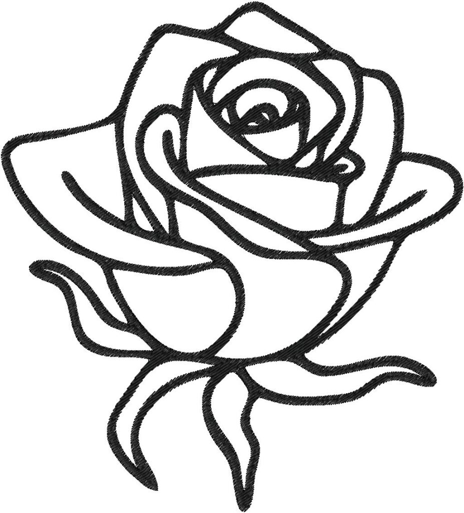 Rose Design, 7 sizes, Machine Embroidery Design, Rose shapes Design ...