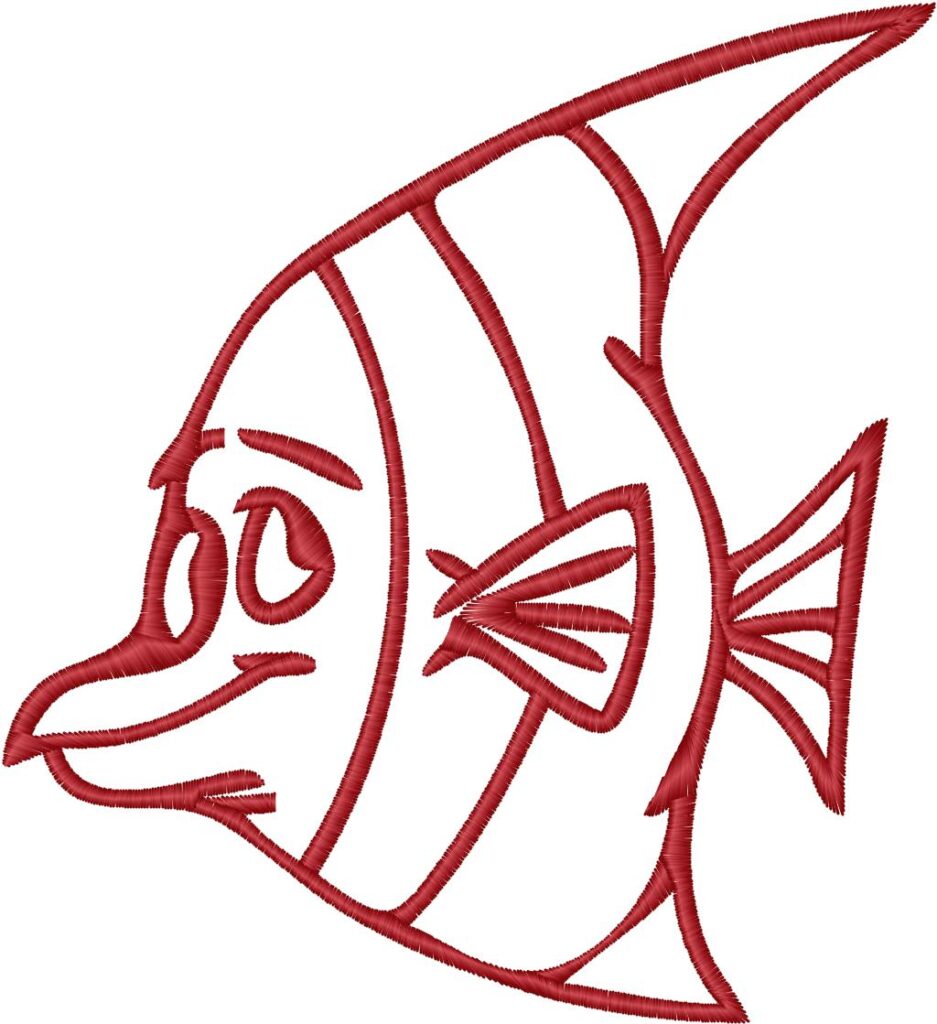 Fish Embroidery Design, 7 sizes, Machine Embroidery Design, Fish shapes ...