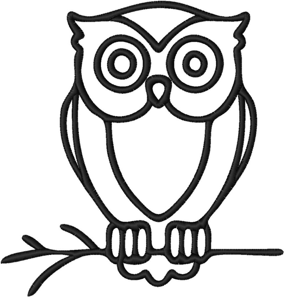 Owl Embroidery Design, 7 sizes, Machine Embroidery Design, Owl shapes ...