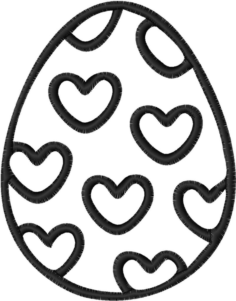Egg Embroidery Design, 7 sizes, Machine Embroidery Design, Egg shapes ...