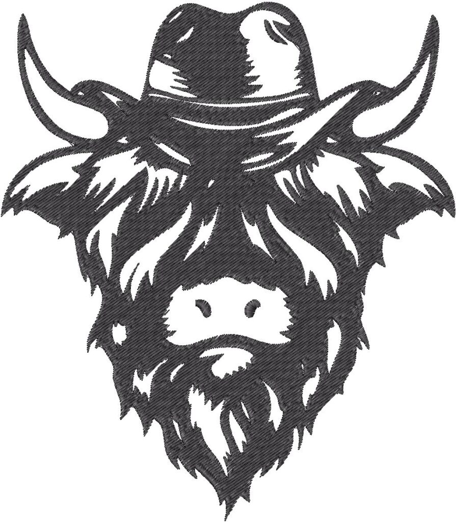 Cowboy CowEmbroidery Design, 3 sizes, Machine Embroidery Design, Cowboy ...
