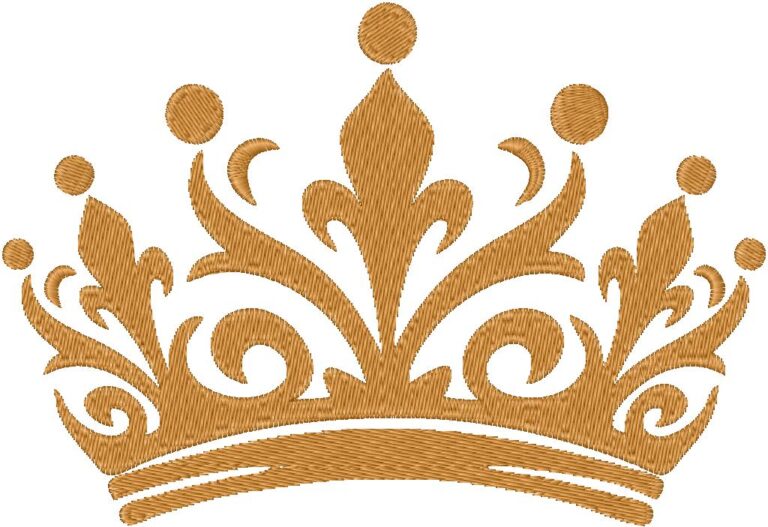 Crown Embroidery Design, 3 sizes, Machine Embroidery Design, Crown ...