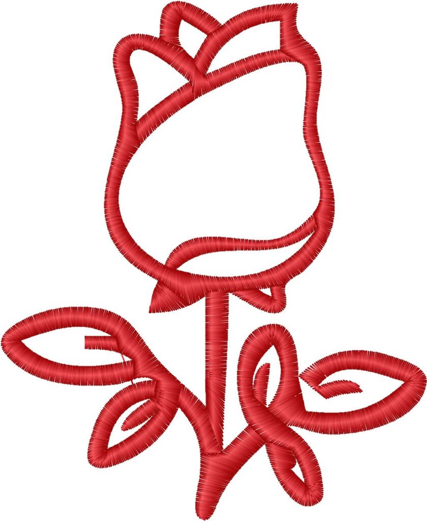 Rose Embroidery Design, 7 sizes, Machine Embroidery Design, Rose shapes ...