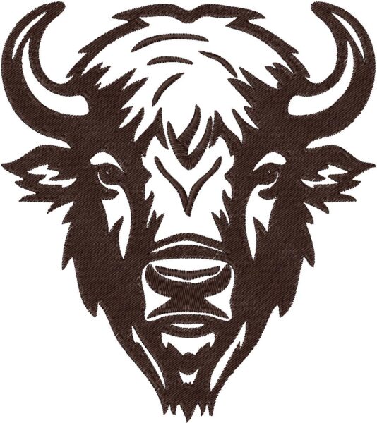 Buffalo Embroidery Design, 7 sizes, Machine Embroidery Design, Buffalo ...