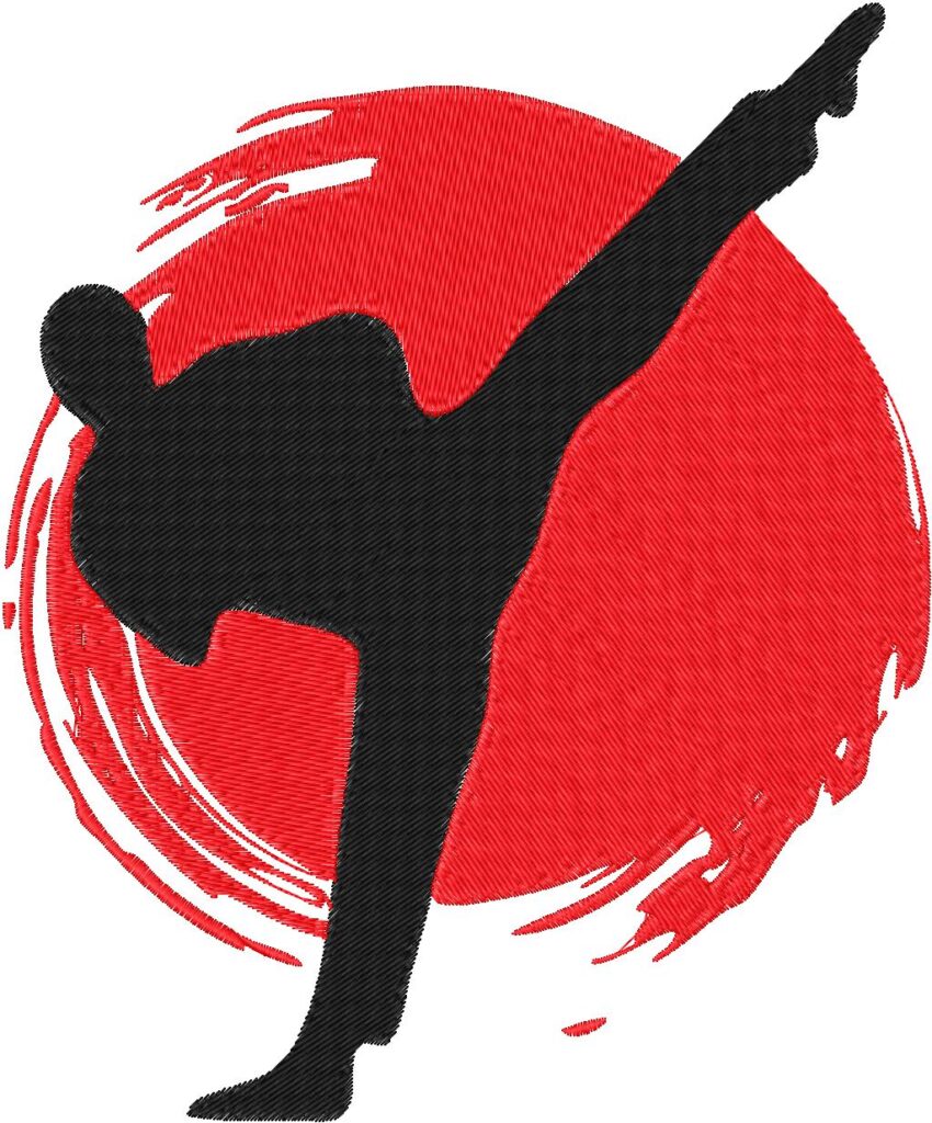 Karate Design, 7 sizes, Machine Embroidery Design, Karate shapes Design ...