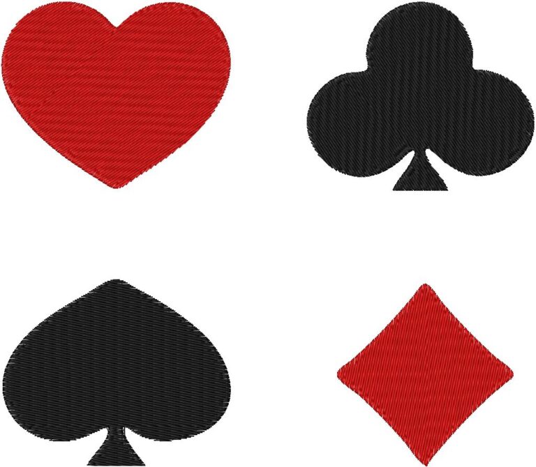 Cards Symbol Design, 7 sizes, Machine Embroidery Design, Cards Symbol ...