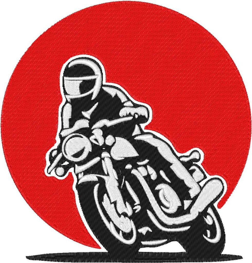 Biker Design, 7 sizes, Machine Embroidery Design, Biker shapes Design ...