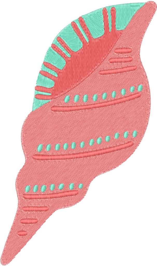Seashell Design, 7 sizes, Machine Embroidery Design, Seashell shapes ...