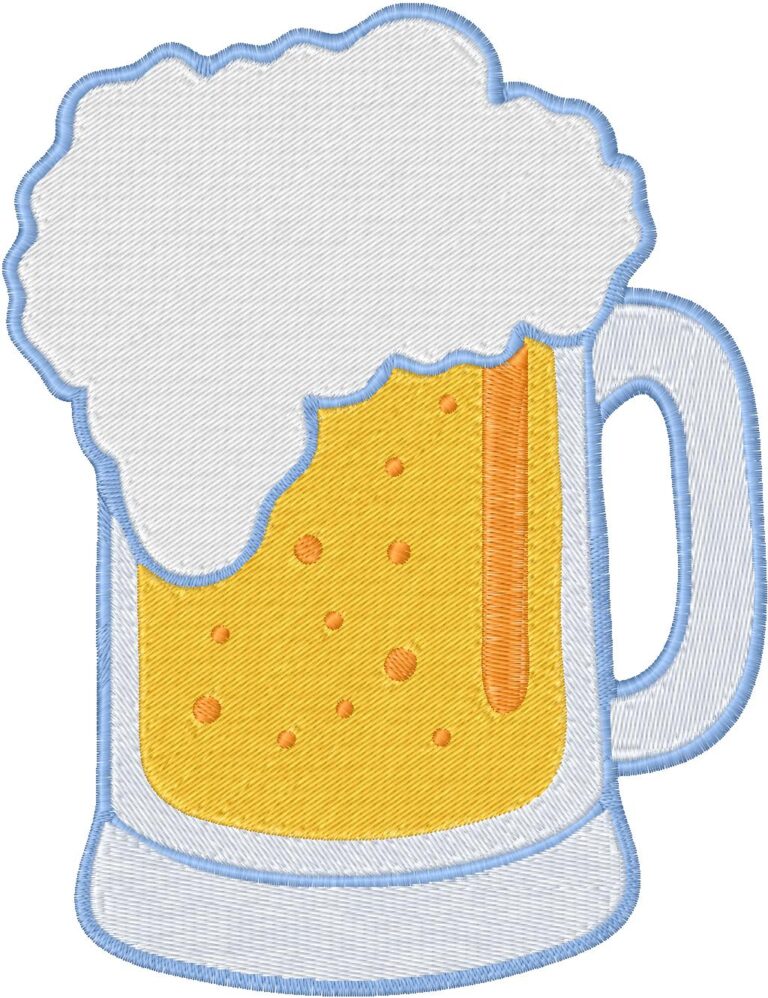 Beer Design, 7 sizes, Machine Embroidery Design, Beer shapes Design ...