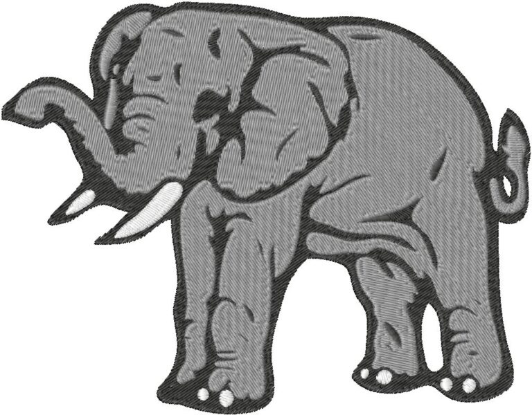 Elephant Design, 7 sizes, Machine Embroidery Design, Elephant shapes ...