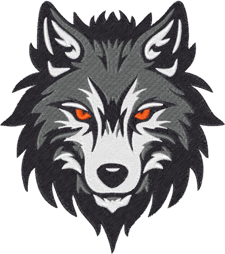Wolf Design, 7 sizes, Machine Embroidery Design, Wolf shapes Design ...