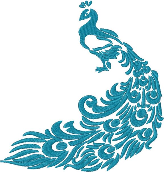 Peacock Embroidery Design, 3 sizes, Machine Embroidery Design, Peacock ...