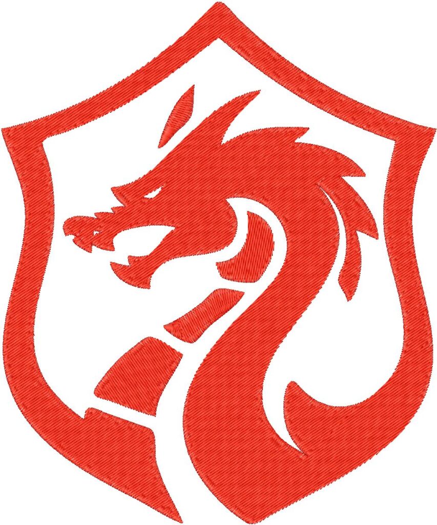Dragon Design, 7 sizes, Machine Embroidery Design, Dragon shapes Design ...