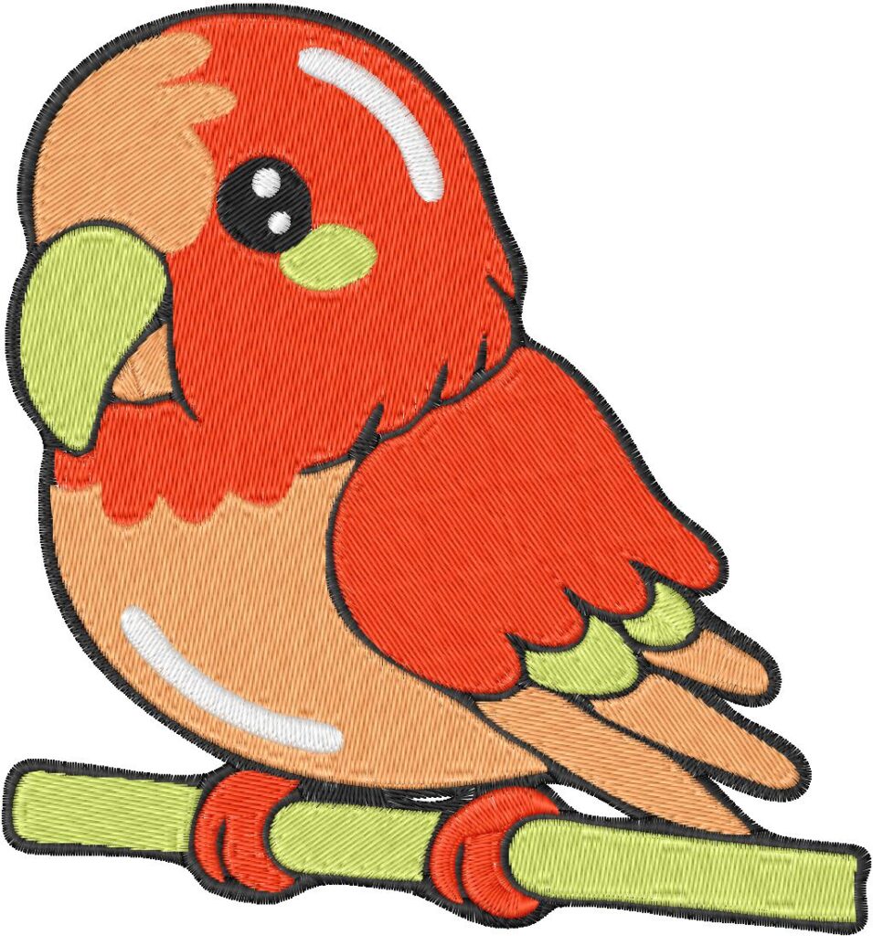 Parrot Design, 7 sizes, Machine Embroidery Design, Parrot shapes Design ...