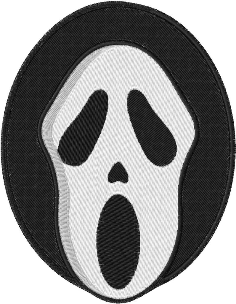 Scream Mask Design, 7 sizes, Machine Embroidery Design, Scream Mask ...