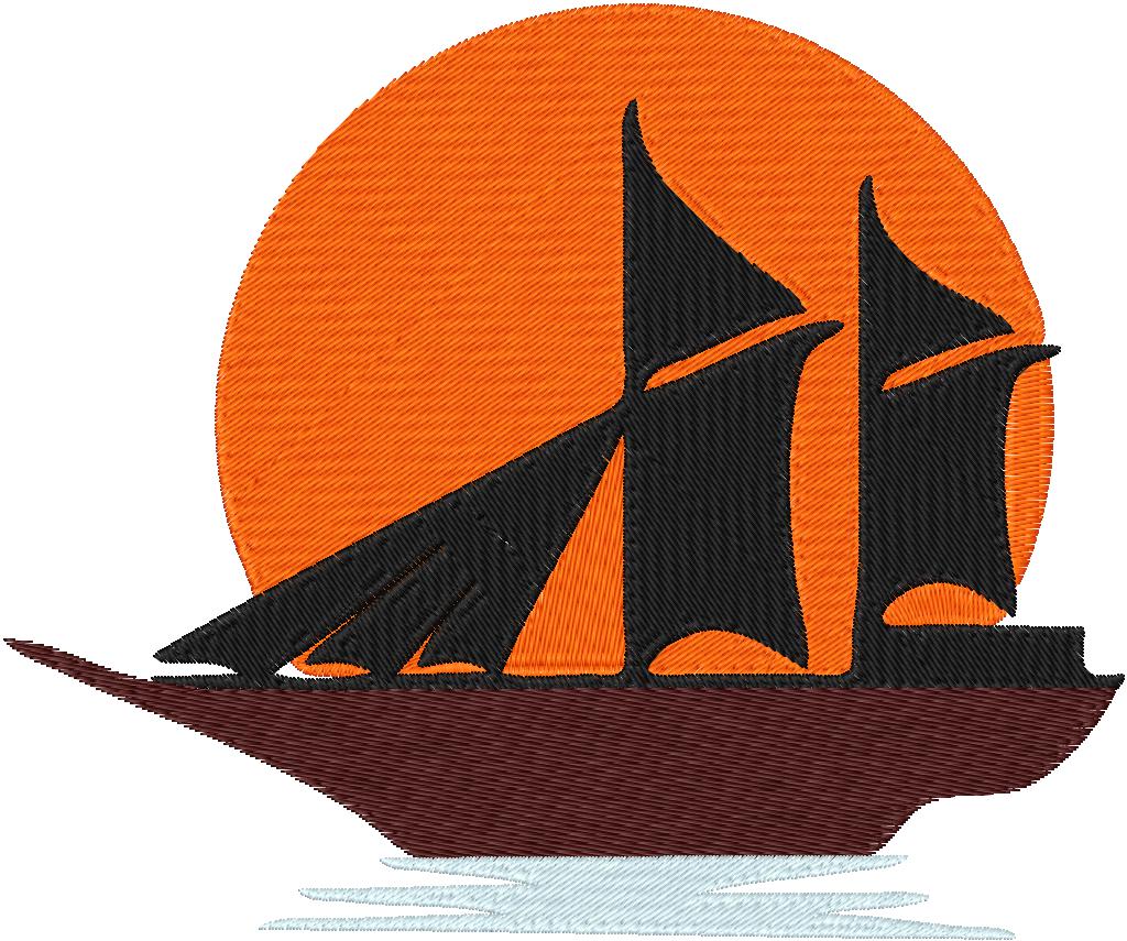 Boat Design, 7 sizes, Machine Embroidery Design, Boat shapes Design ...