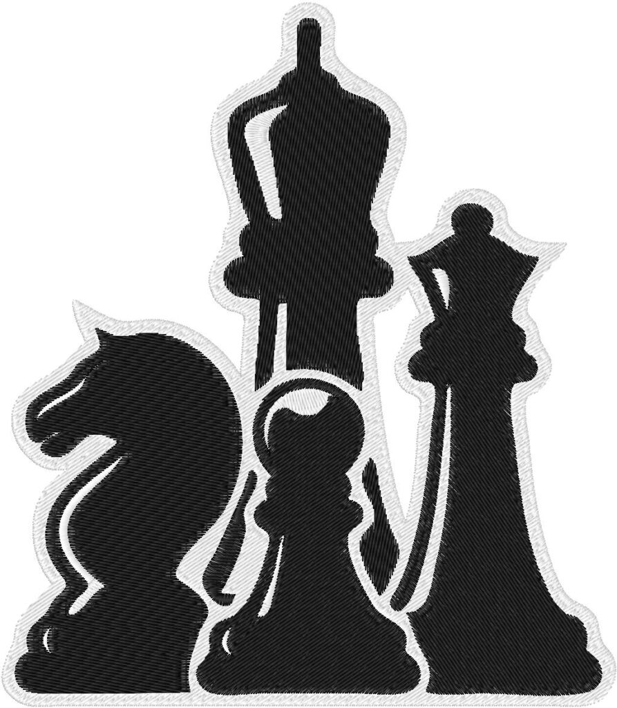 Chess Design, 7 sizes, Machine Embroidery Design, Chess shapes Design ...
