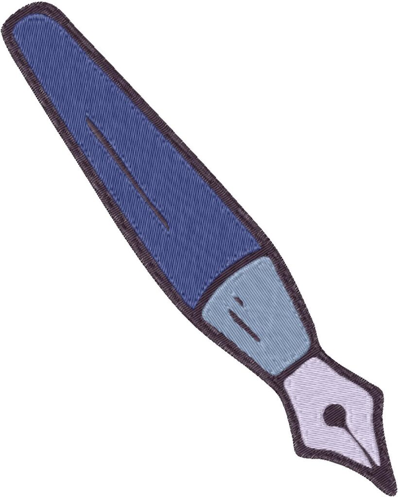 Ink Pen Design, 7 sizes, Machine Embroidery Design, Ink Pen shapes ...
