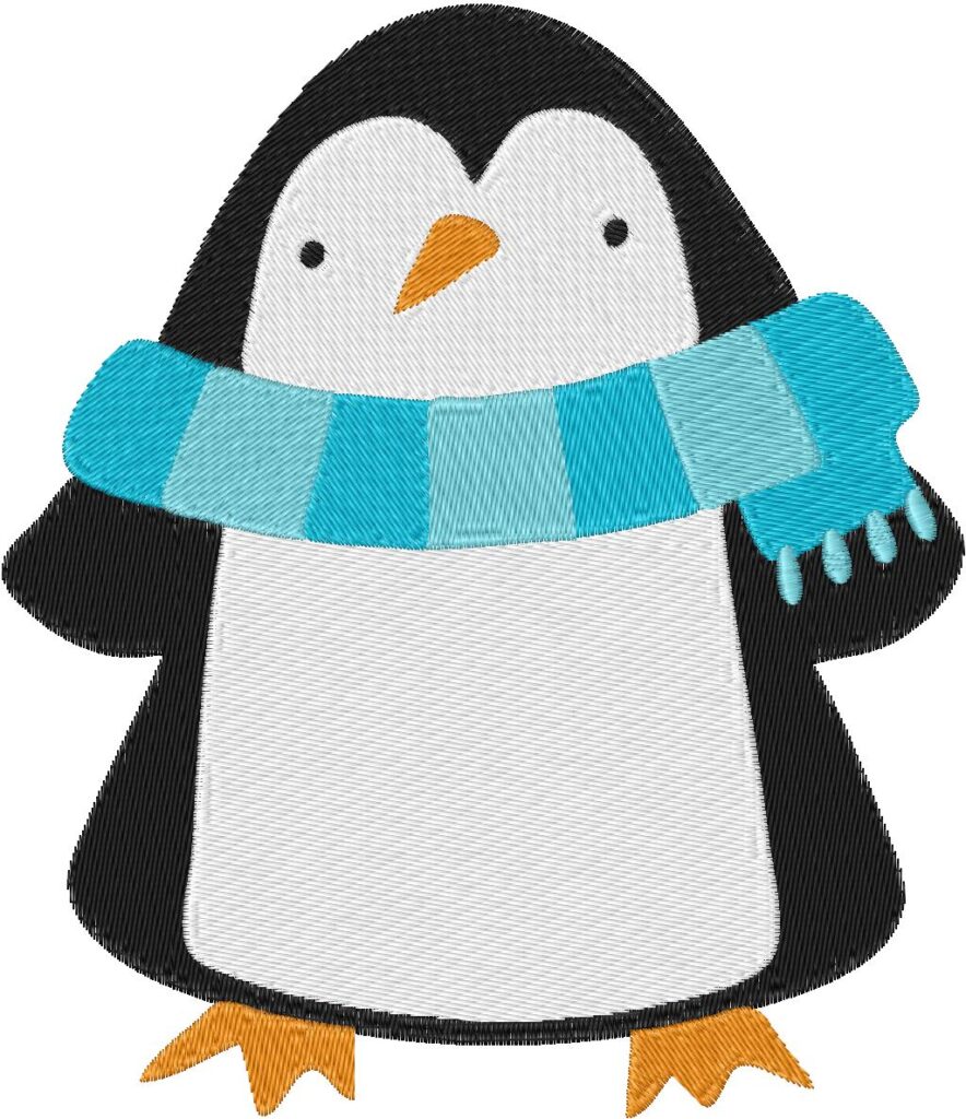Penguin Design, 7 sizes, Machine Embroidery Design, Penguin shapes ...
